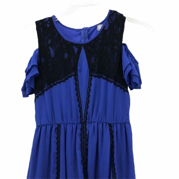 Disney | Dresses | Disney D Signed Girl A Line Dress Blue Lace Trim L ...